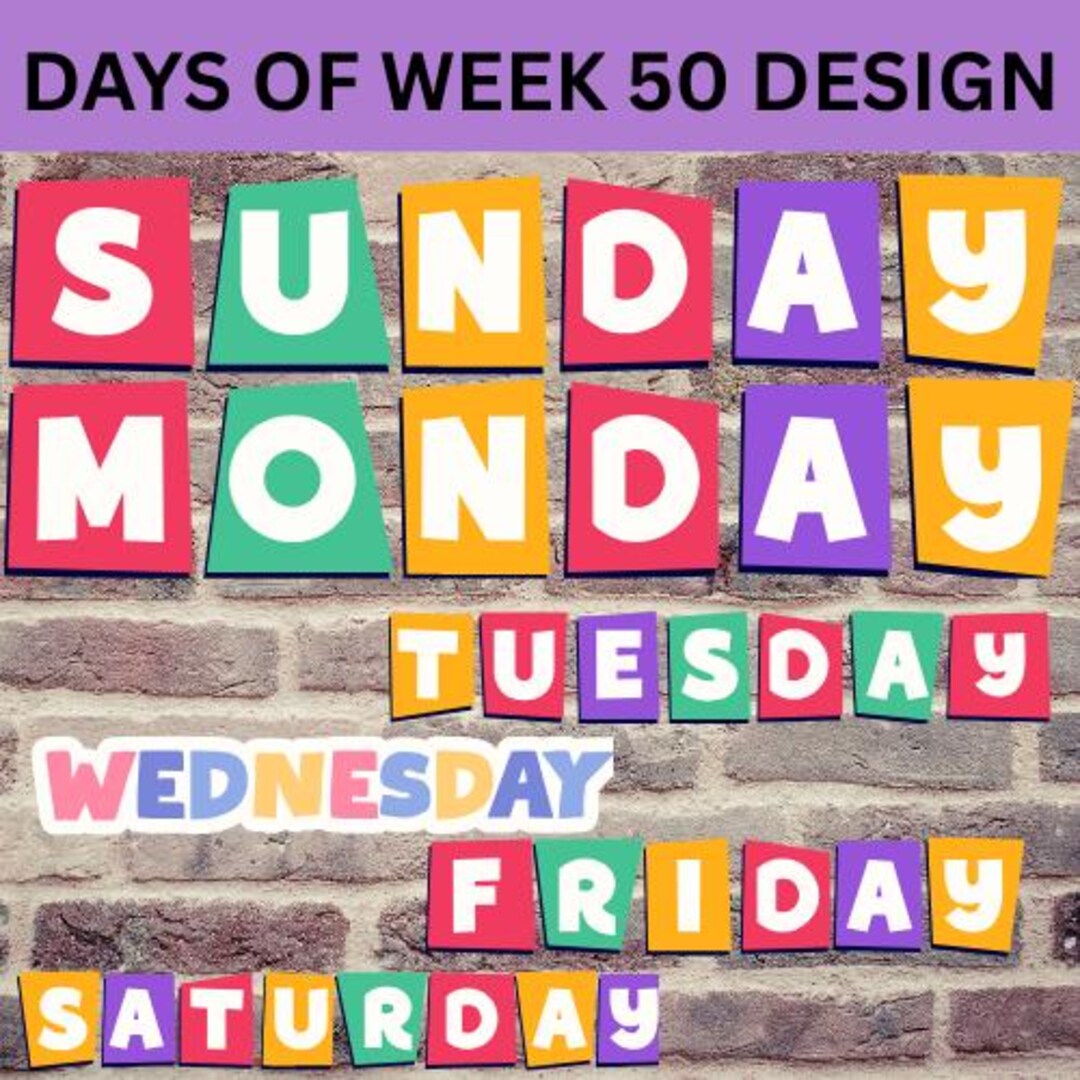 Funny Days of the Week Svgs | Svg, Dxf, Eps, Jpg, Png | Funny Cut File ...
