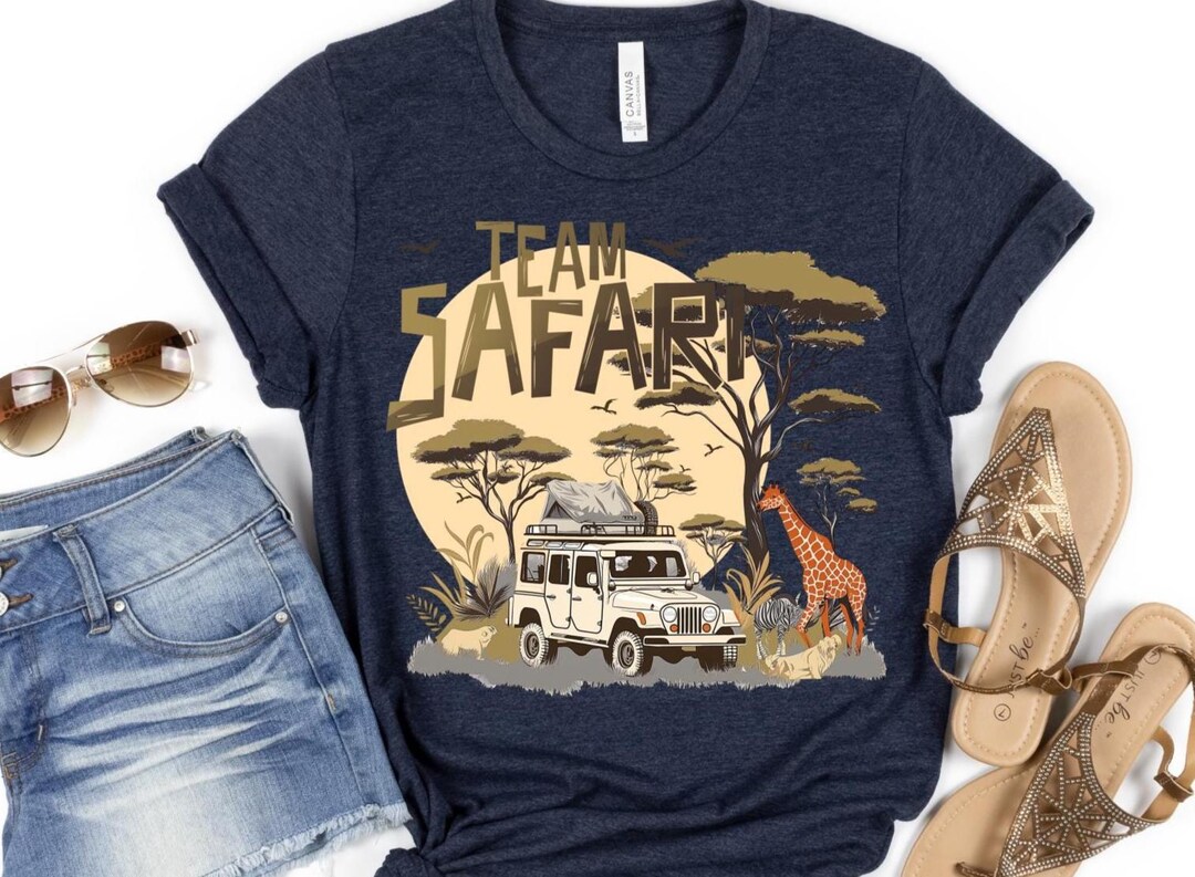 Team Safari Adventure Shirt, African Wildlife Jeep Tour, Jungle Safari ...