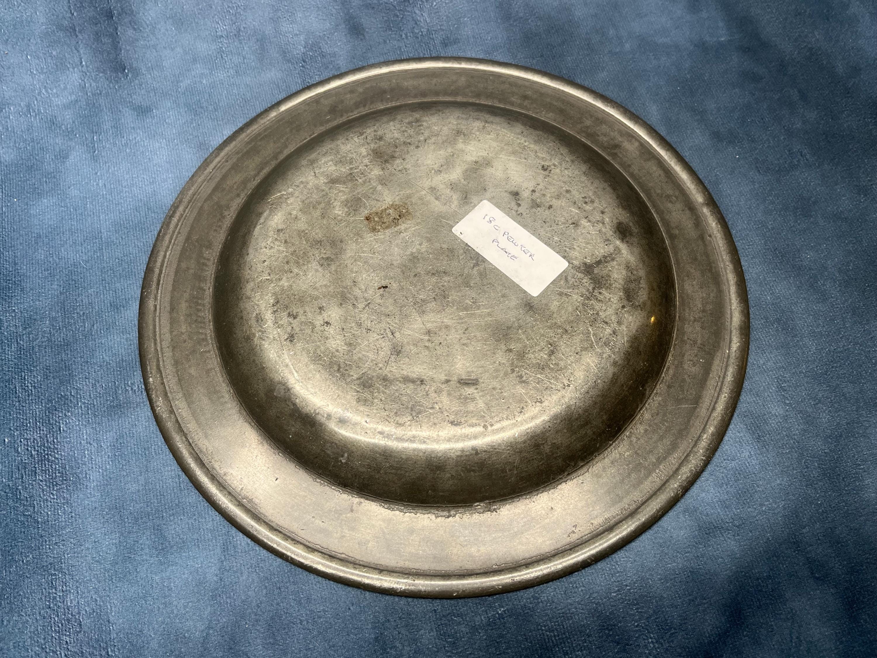 18th Century Pewter Plate 22.2cm Diameter - Etsy