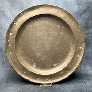 18th Century Stamped Pewter Charger 34.5cm Diameter, Antique Pewter ...