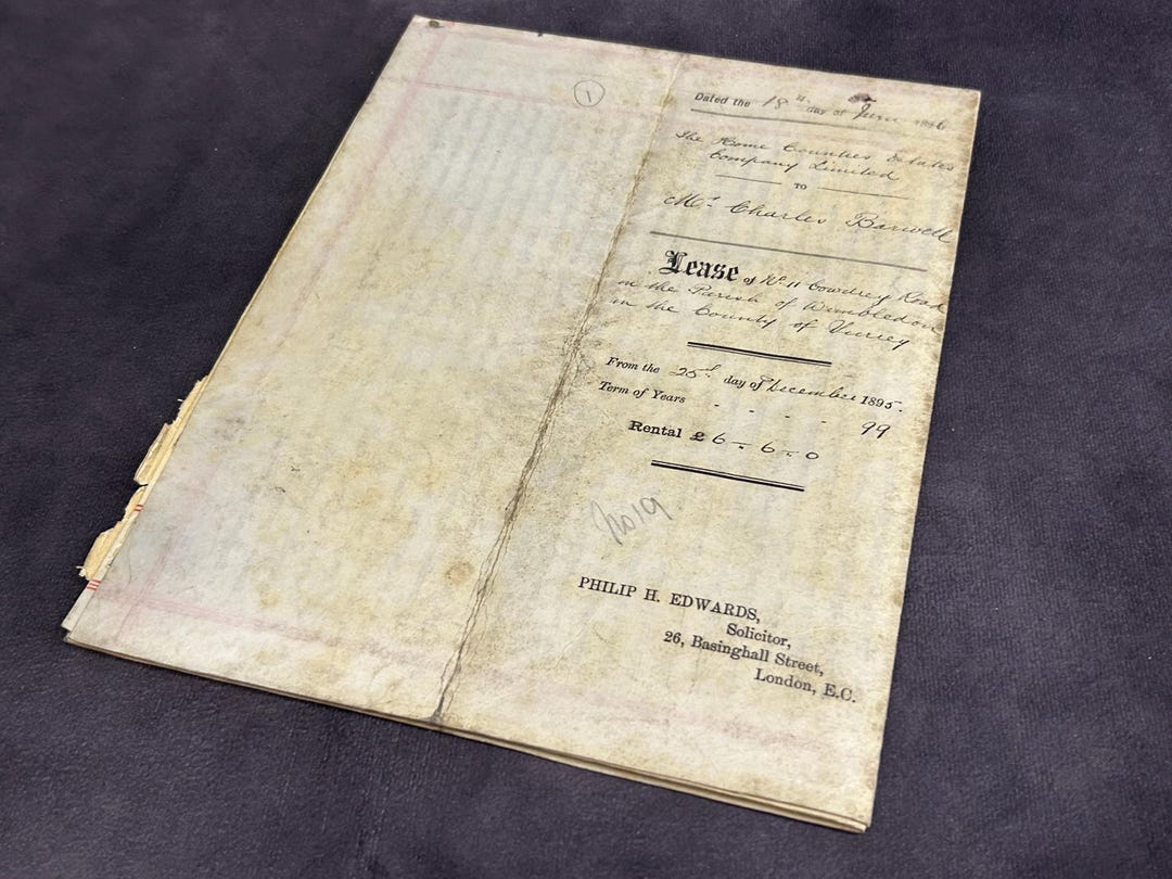 Victorian Indenture, Antique Beautifully Written Contract on Vellum ...