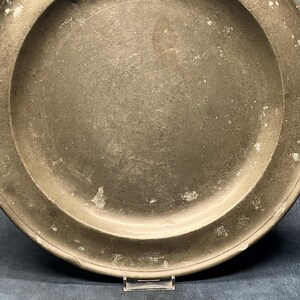 18th Century Stamped Pewter Charger 34.5cm Diameter, Antique Pewter ...