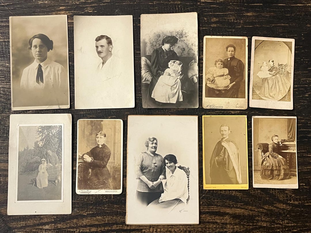 10 Antique Photographs, Victorian 1800s Roaring 1920s Early Sepia ...