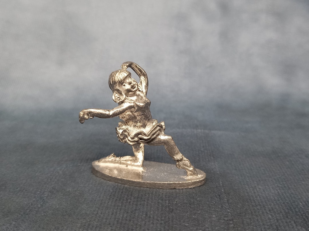 Little Ballerina Figurine, Miniature Pewter Ballerina Girl Figure - Etsy
