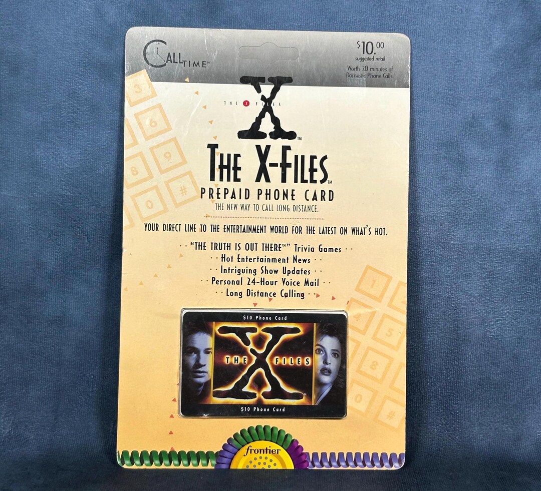 Vintage Call Time Phonecard 1995, the X Files Pre-paid Phone Card, NEW ...