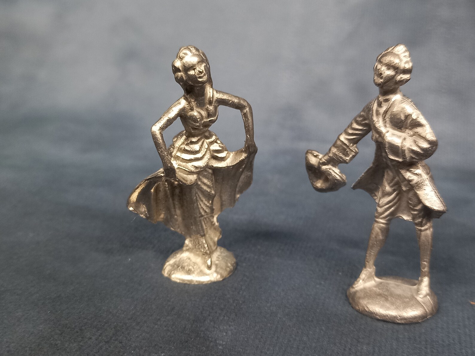 Courting Lady & Gentleman Figurines, Miniature Pewter Figures - Etsy