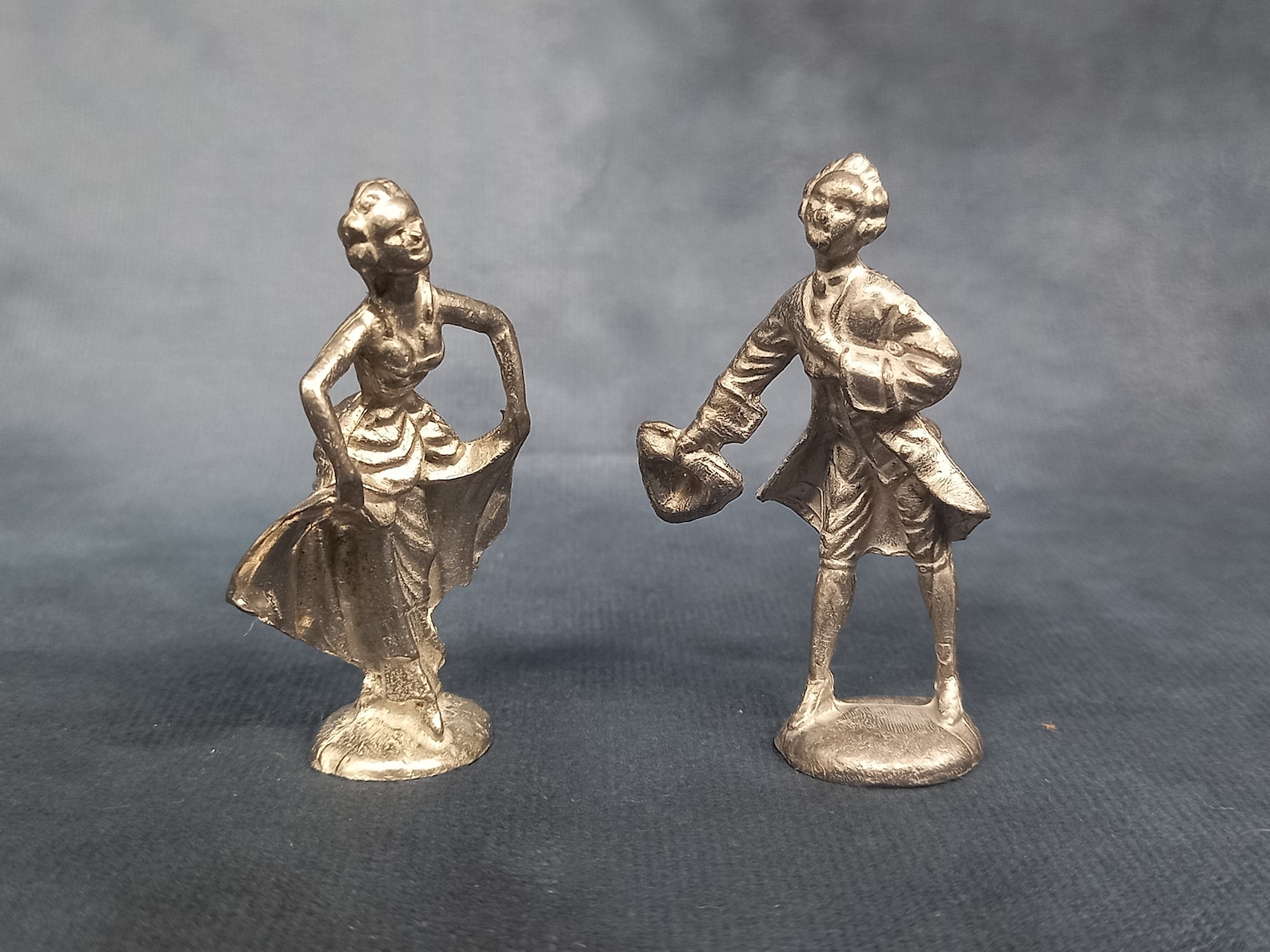 Courting Lady & Gentleman Figurines, Miniature Pewter Figures - Etsy