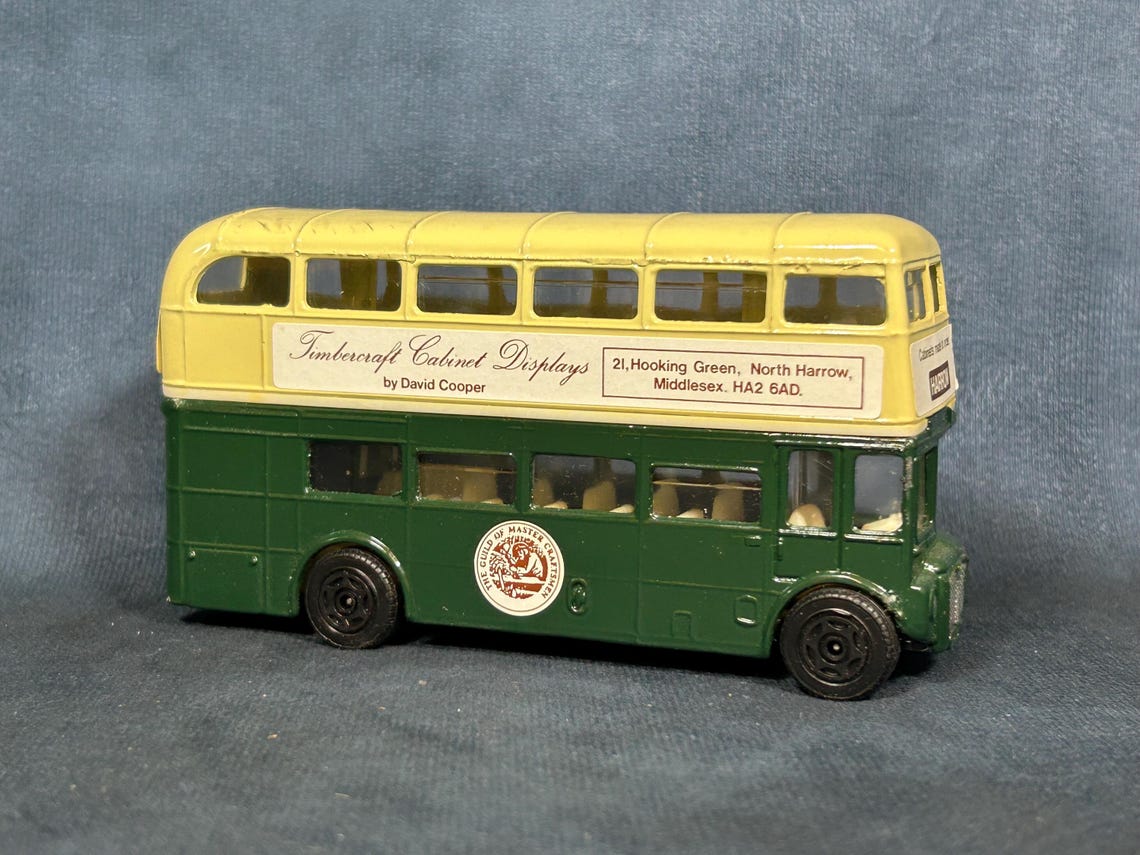 Beige and Green Routemaster, Timbercraft Cabinet Displays by David ...