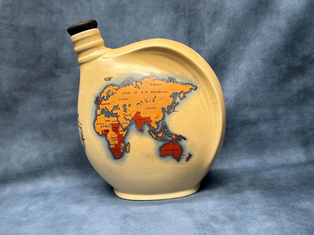 EMU Australian Wines, Crown Ducal England - Ceramic Coronation Decanter ...