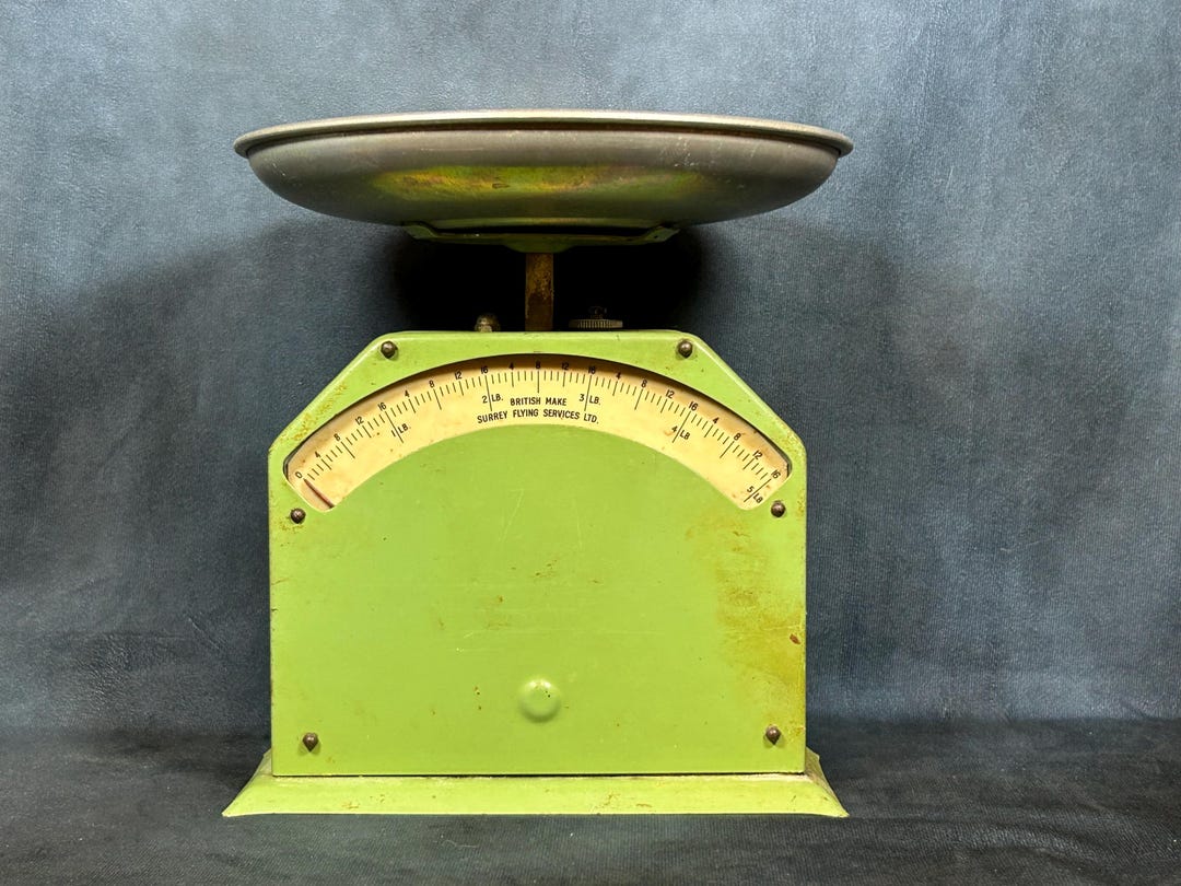 Vintage Kitchen Weighing Scales, Surrey Flying Services Ltd, British ...