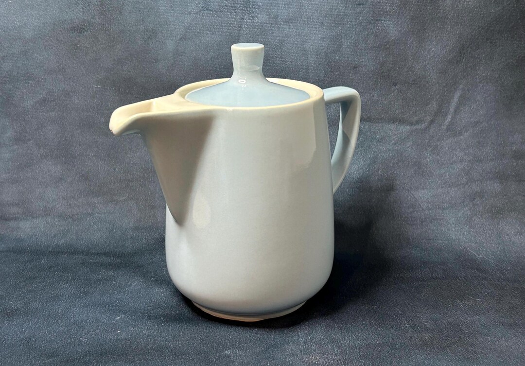 Light Blue Teapot, Plain Blue With White Teapot for One - Etsy