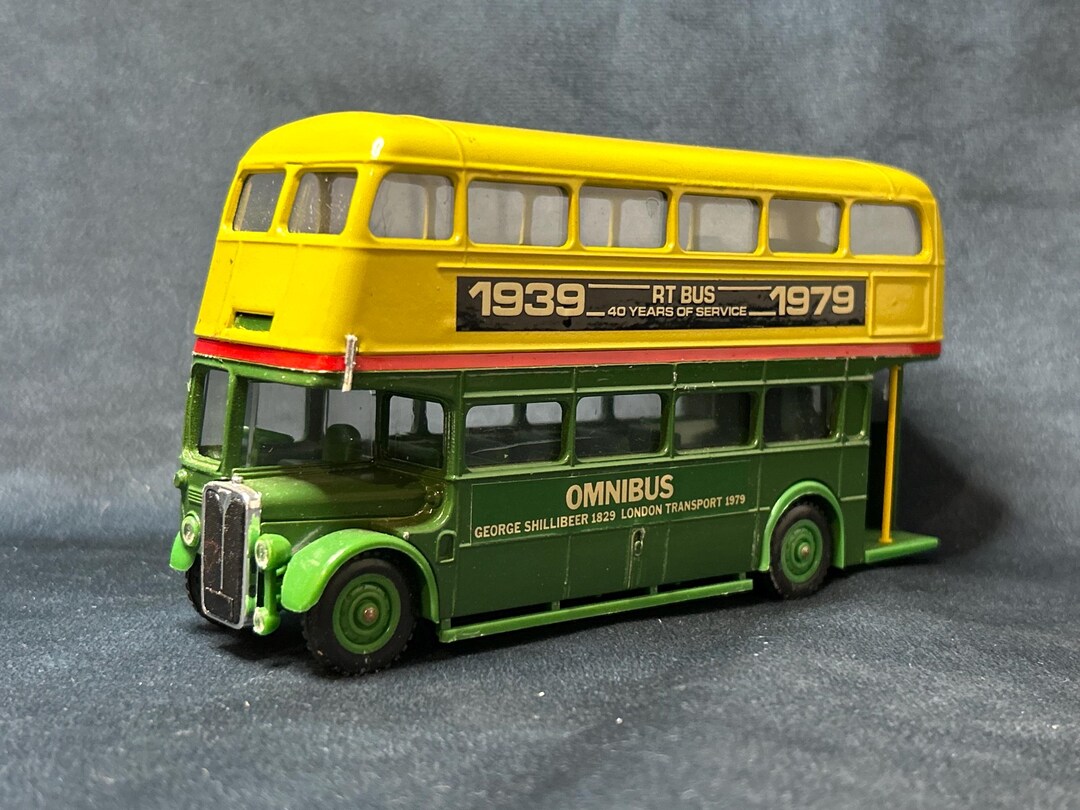 Solido AEC Double Decker RT Bus, Green and Yellow Bus, RT Bus Omnibus ...