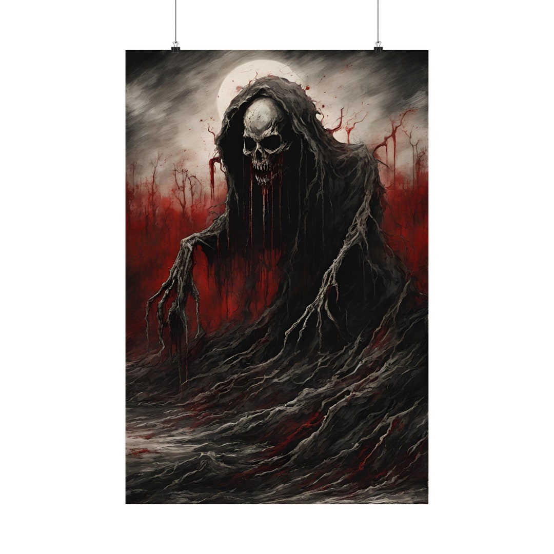 Horror Poster, Skull Poster, Monster Poster, Scary Poster, Home Décor ...
