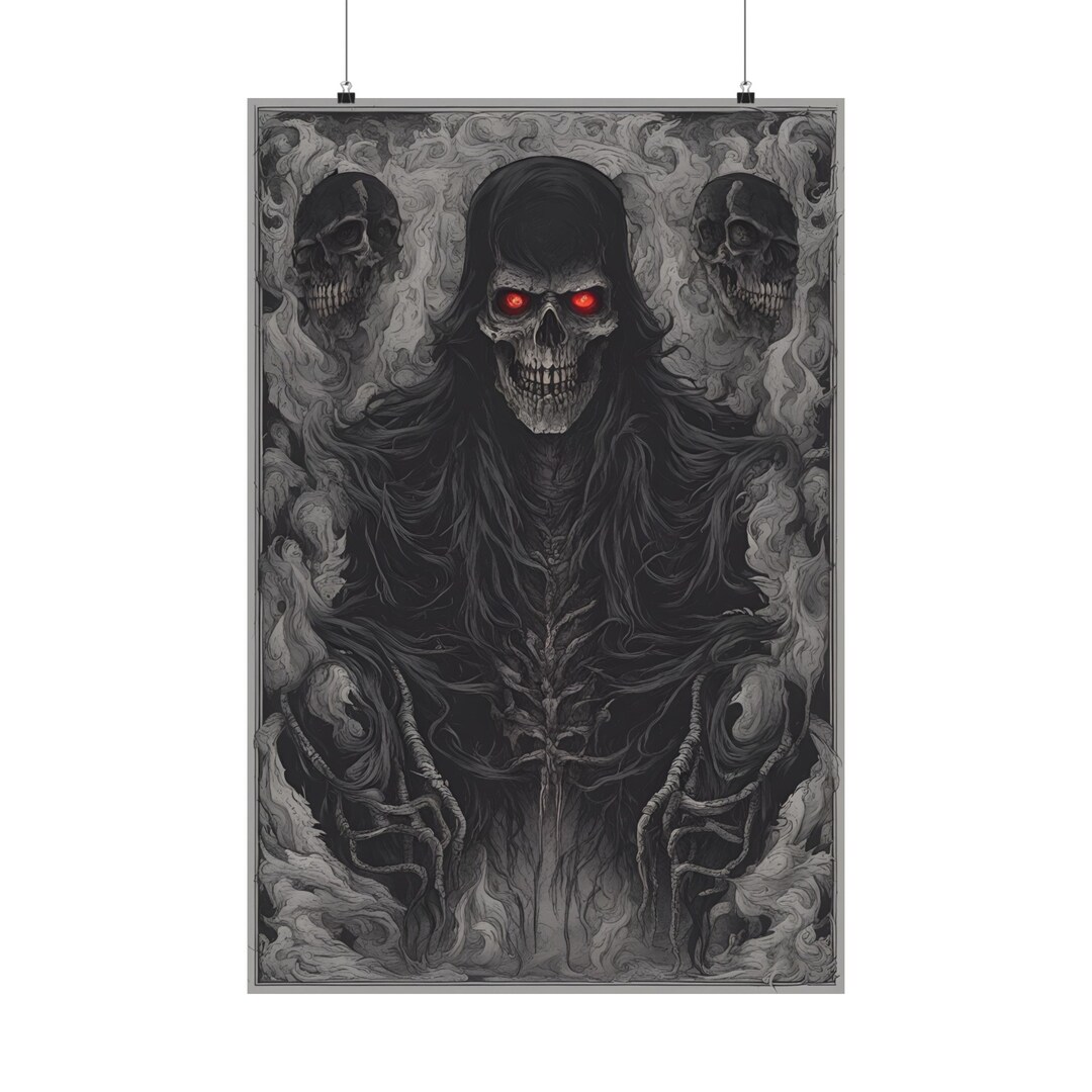 Horror Poster, Skull Poster, Monster Poster, Scary Poster, Home Décor ...