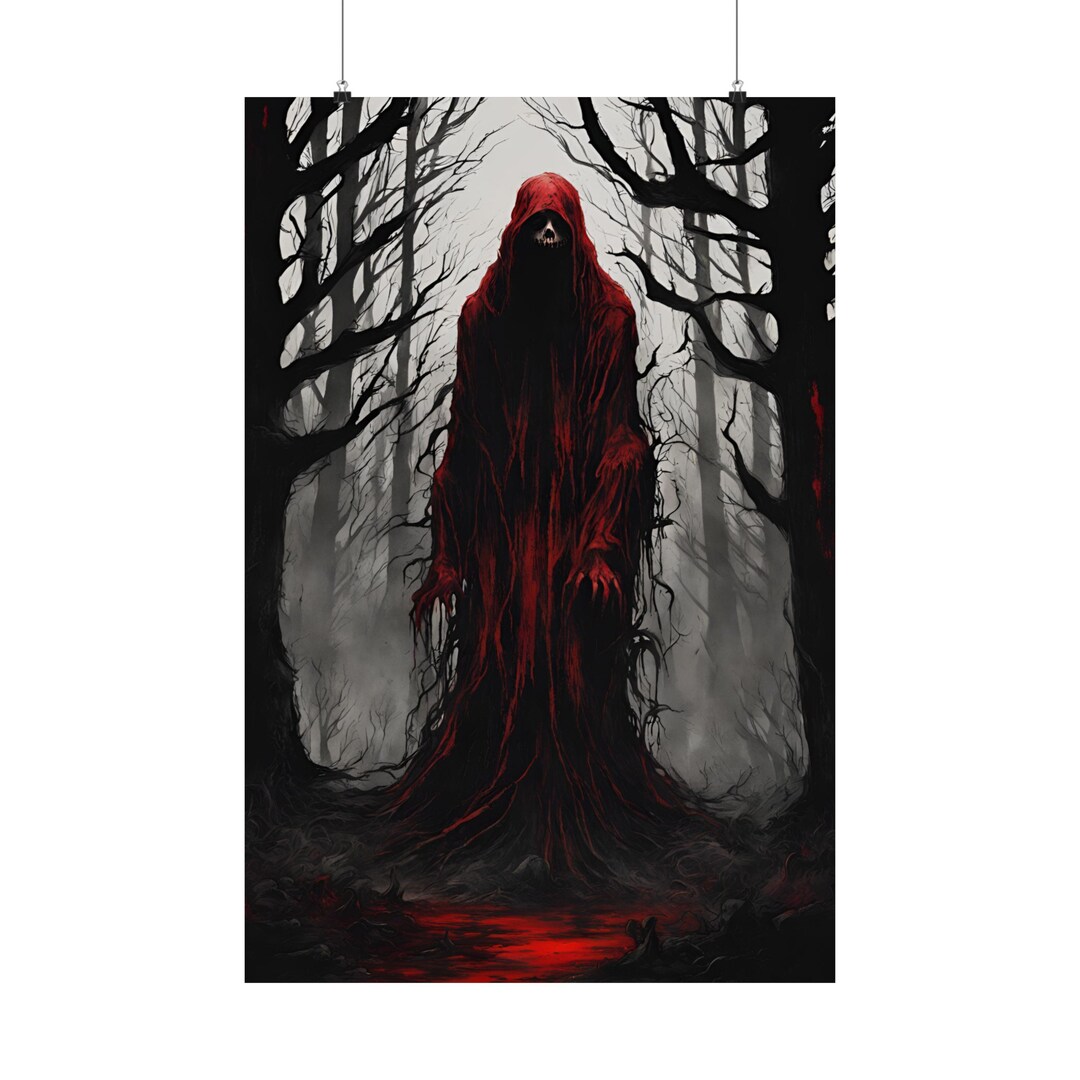 Horror Poster, Red Robes, Monster Poster, Scary Poster, Home Décor ...