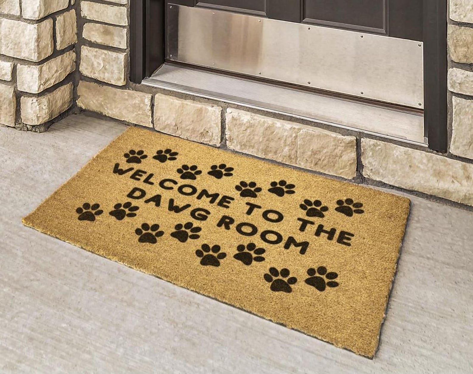 Welcome to the Dawg Room Dorm Room Doormat, Bulldog Dorm Room Doormat ...