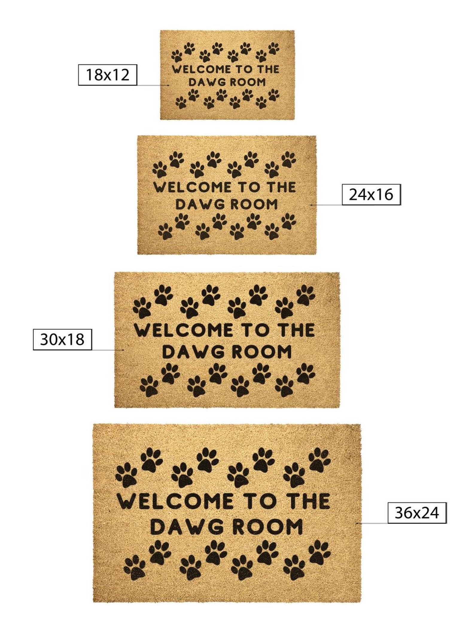 Welcome to the Dawg Room Dorm Room Doormat, Bulldog Dorm Room Doormat ...