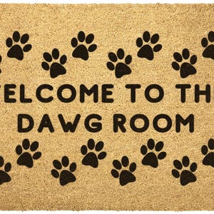 Welcome to the Dawg Room Dorm Room Doormat, Bulldog Dorm Room Doormat ...
