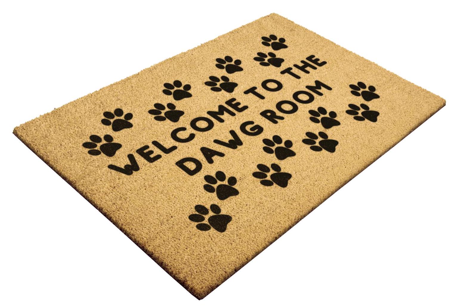 Welcome to the Dawg Room Dorm Room Doormat, Bulldog Dorm Room Doormat ...