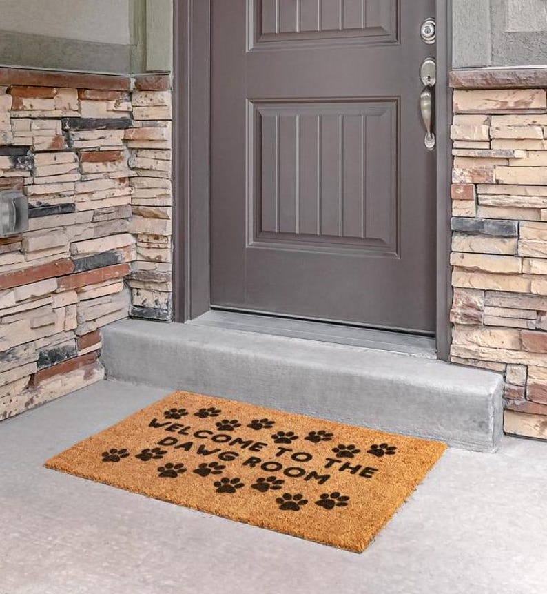 Welcome to the Dawg Room Dorm Room Doormat, Bulldog Dorm Room Doormat ...