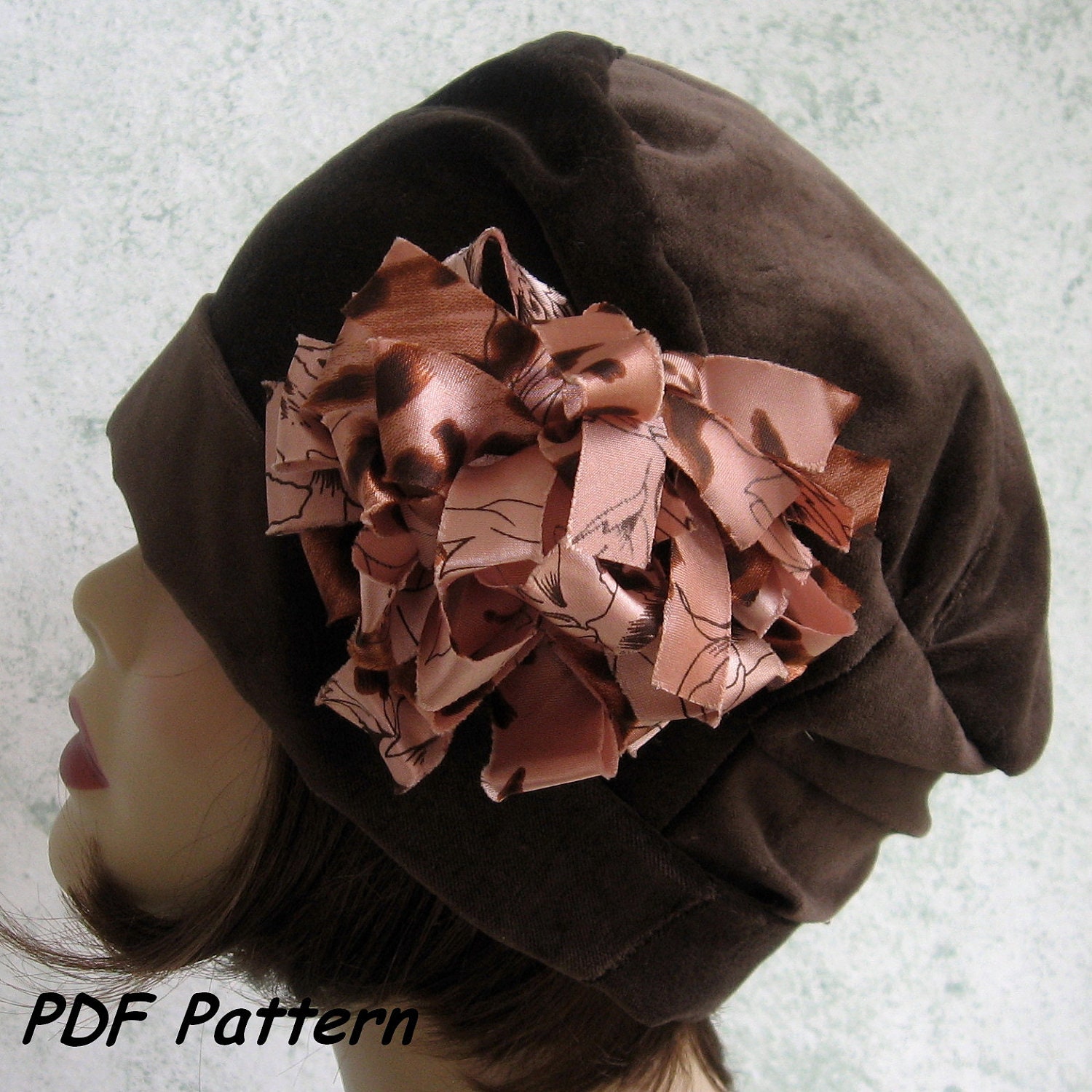 Womens Hat Pattern Flapper Style With Flower Trim Sewing Hat Pattern ...