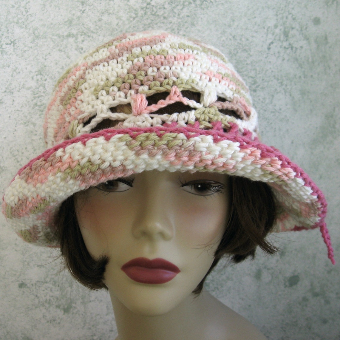 Womens Summer Crochet Beach Hat Pattern Wide Brim With Shell Stitch ...