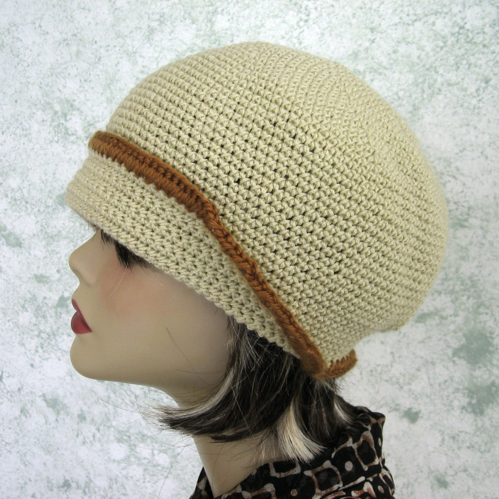 Crochet Hat Pattern Womens Flapper Style With Petal and Button - Etsy