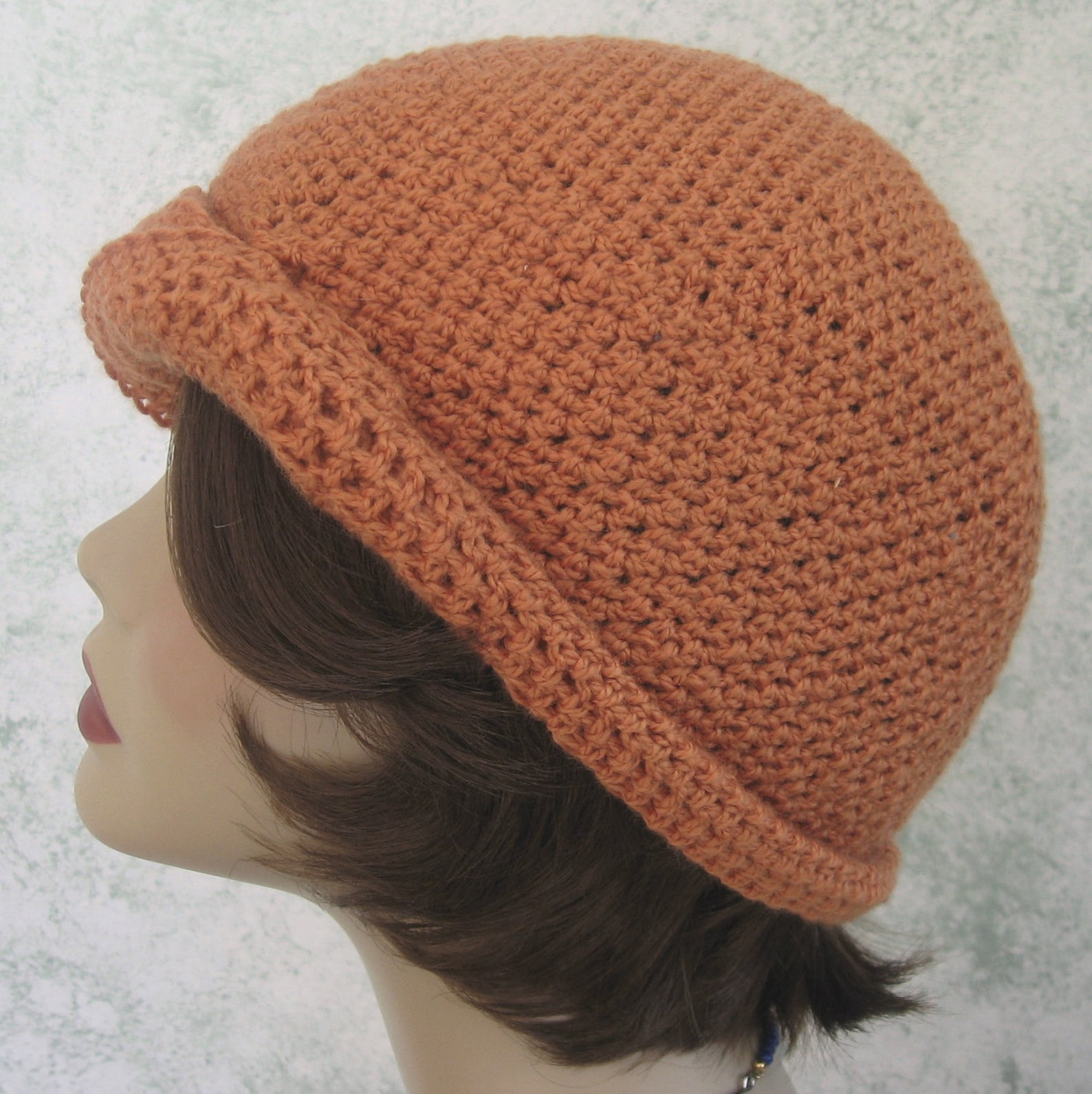 Crochet Hat Pattern Womens Cloche With Side Gathers and Draped - Etsy
