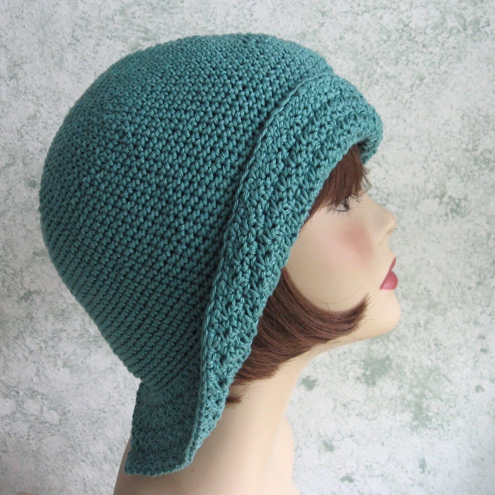 Womens Crochet Hat Pattern Flapper Cloche With Large Brim | Etsy