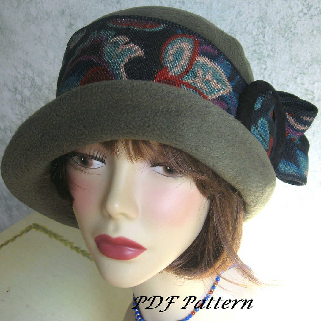 Vintage Womens Flapper Hat Pattern With Upcycled Trim Easy to Make ...