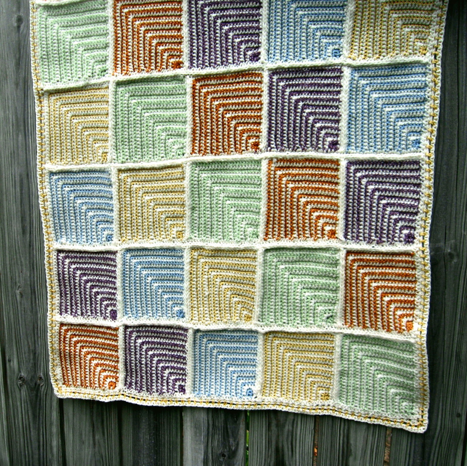 Crochet Afghan Pattern Mitered Squares Crochet Blanket Kids | Etsy