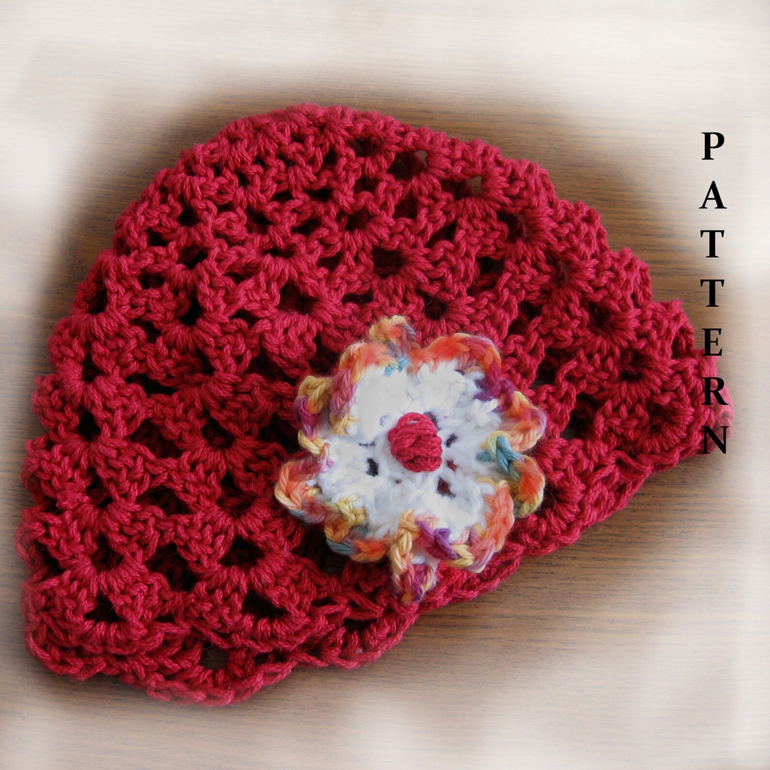 Crochet Shell Stitch Beanie Pattern – With Flower Trim (PDF Pattern) - Etsy