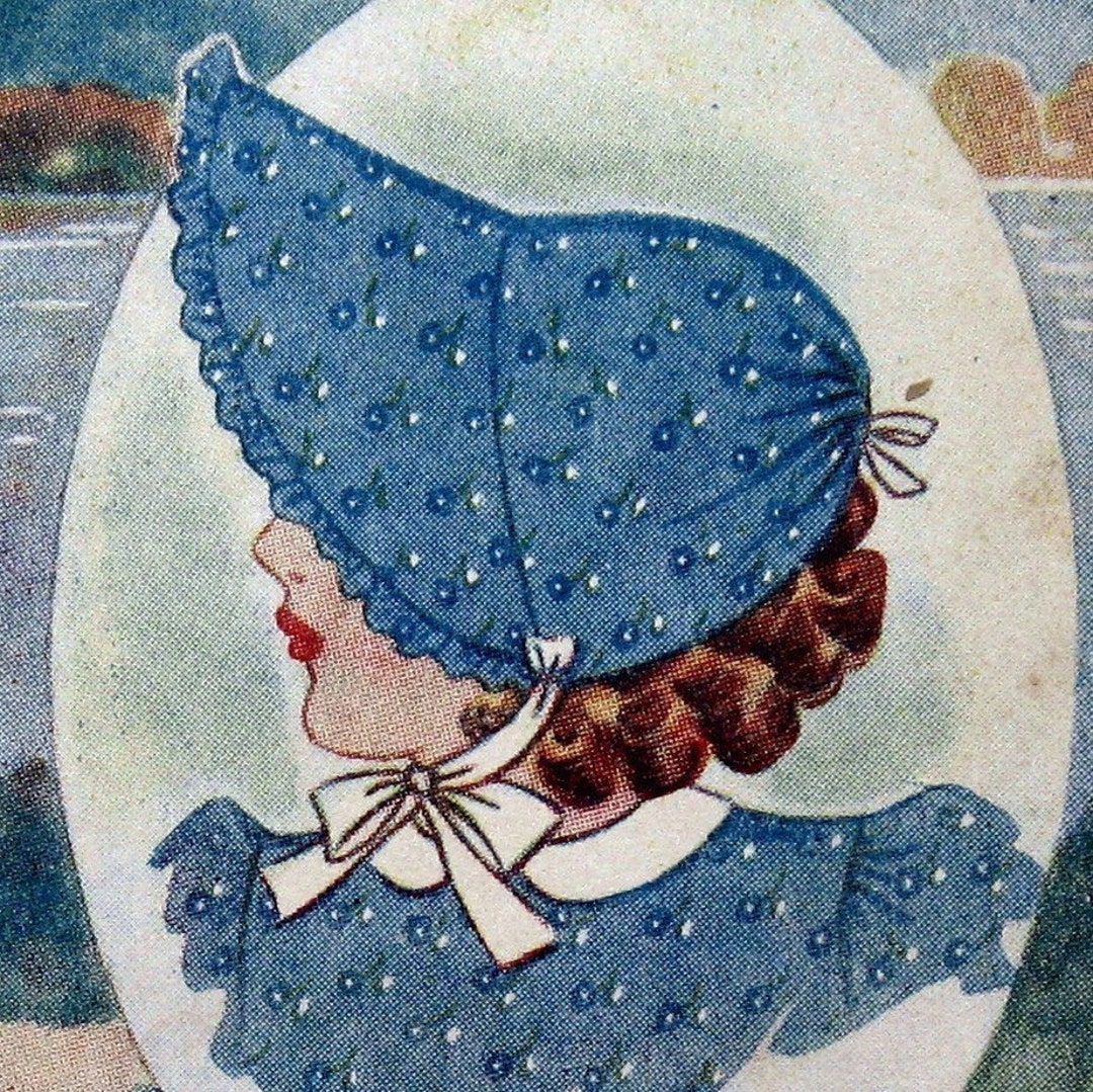 Vintage Toddlers Sun Bonnet Pattern With Wide Brim Instant Download Sz ...