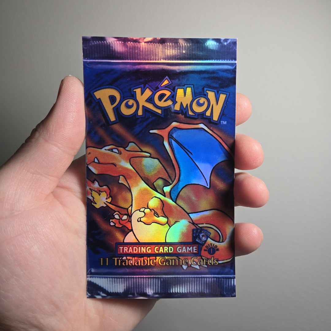 Pokemon Magnet or Sticker Booster Pack Art 1st Edition Base Set Reverse ...