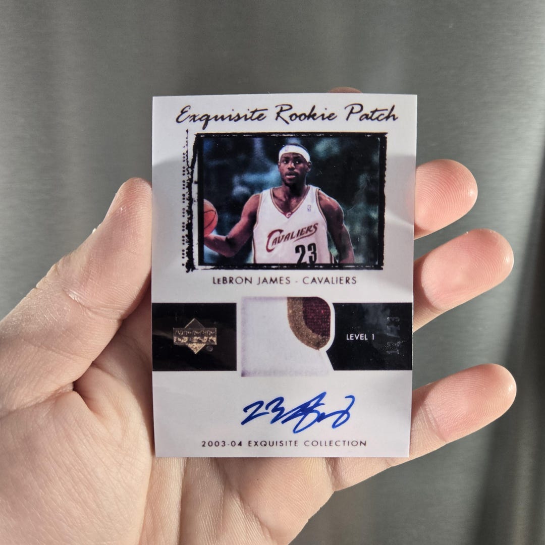 Magnet or Sticker NBA Logoman Autograph Patch Rookies Lebron James ...