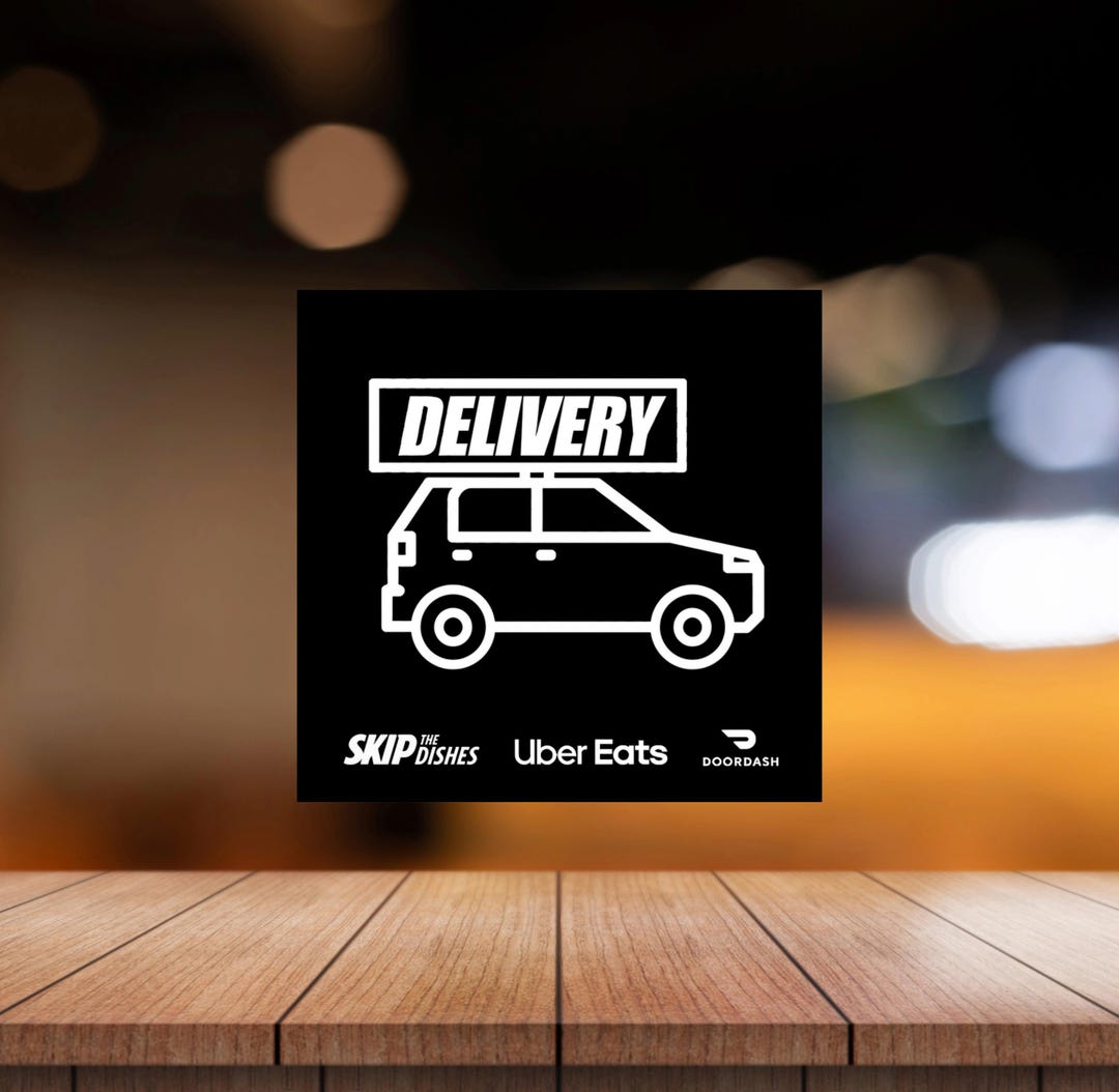Delivery Driver Sign Magnet or Sticker Decal, Uber, Doordash, Skip the ...