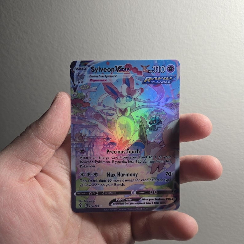 Pokemon Evolving Skies Eeveelution Vmax Magnet or Sticker Reverse Holo ...