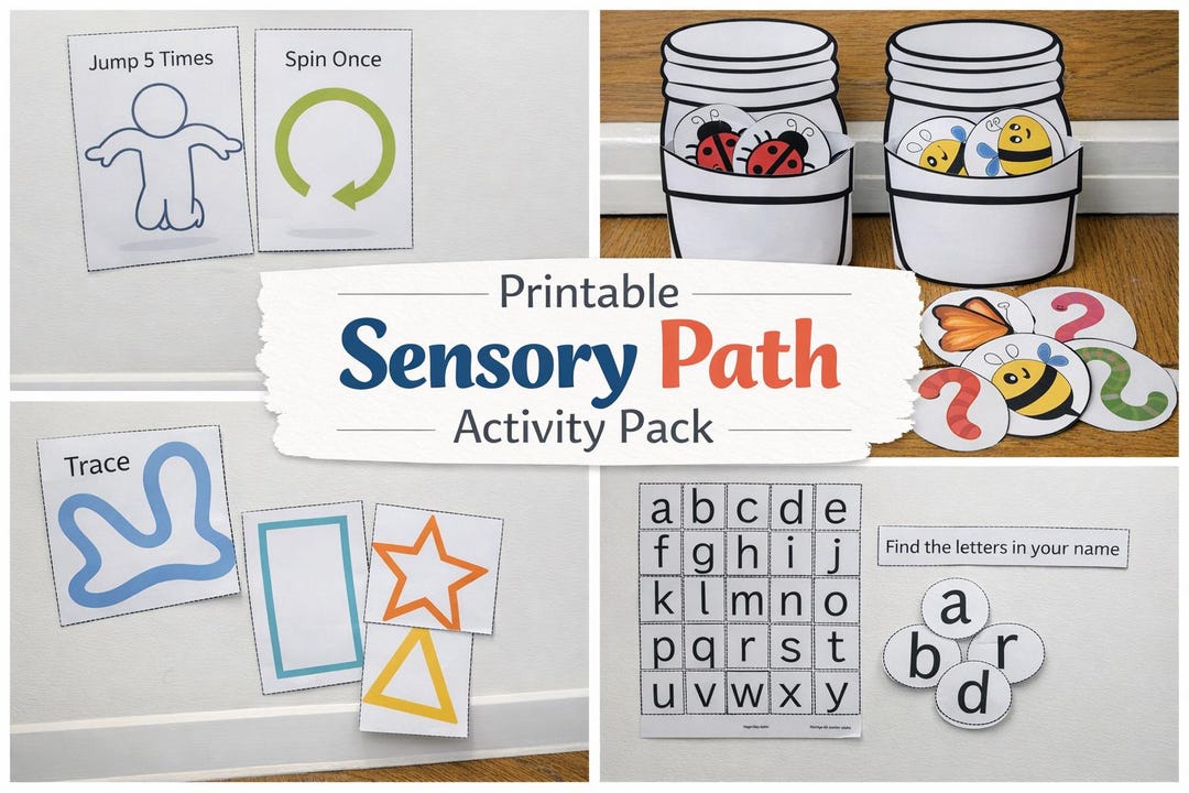 Printable Sensory Path Activity Pack- Movement, Tracing, Sorting ...