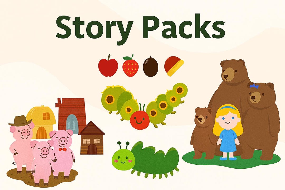 Printable Story Pack- Retell and Play With 3 Classic Tales! - Etsy