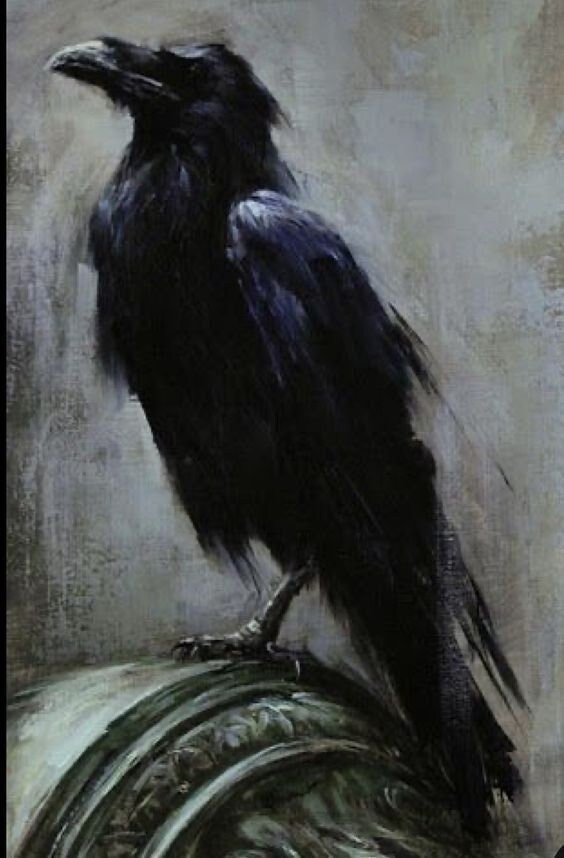 Instant PDF Downloadable Cross Stitch Pattern, Crow Painting, Gothic ...