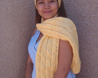 Bright Yellow Scarf | Etsy