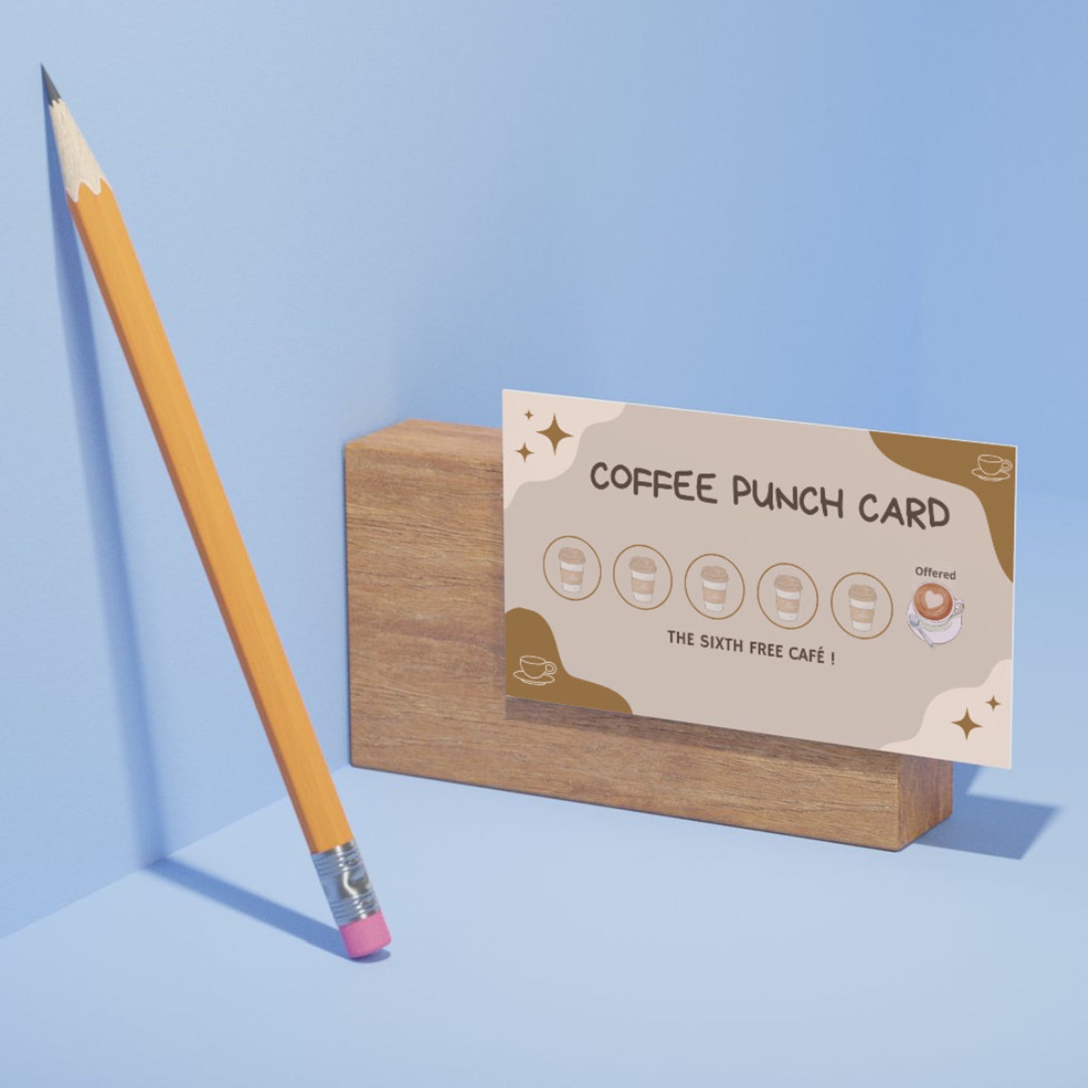 Coffee Punch Card, Loyalty Cards, Customer Reward Card, Printable ...