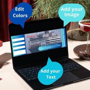 Carnival Cruise Ticket PDF, Printable Boarding Pass for a Cruise, Gift ...