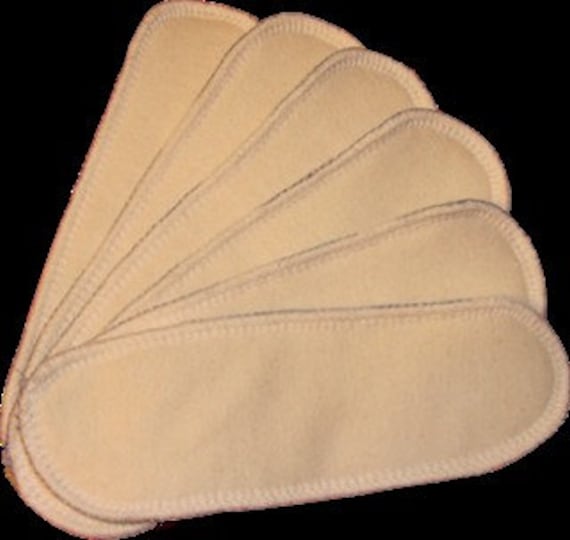 Willowpads Organic Cloth Menstrual Pad Long Inserts-6 pack | Etsy