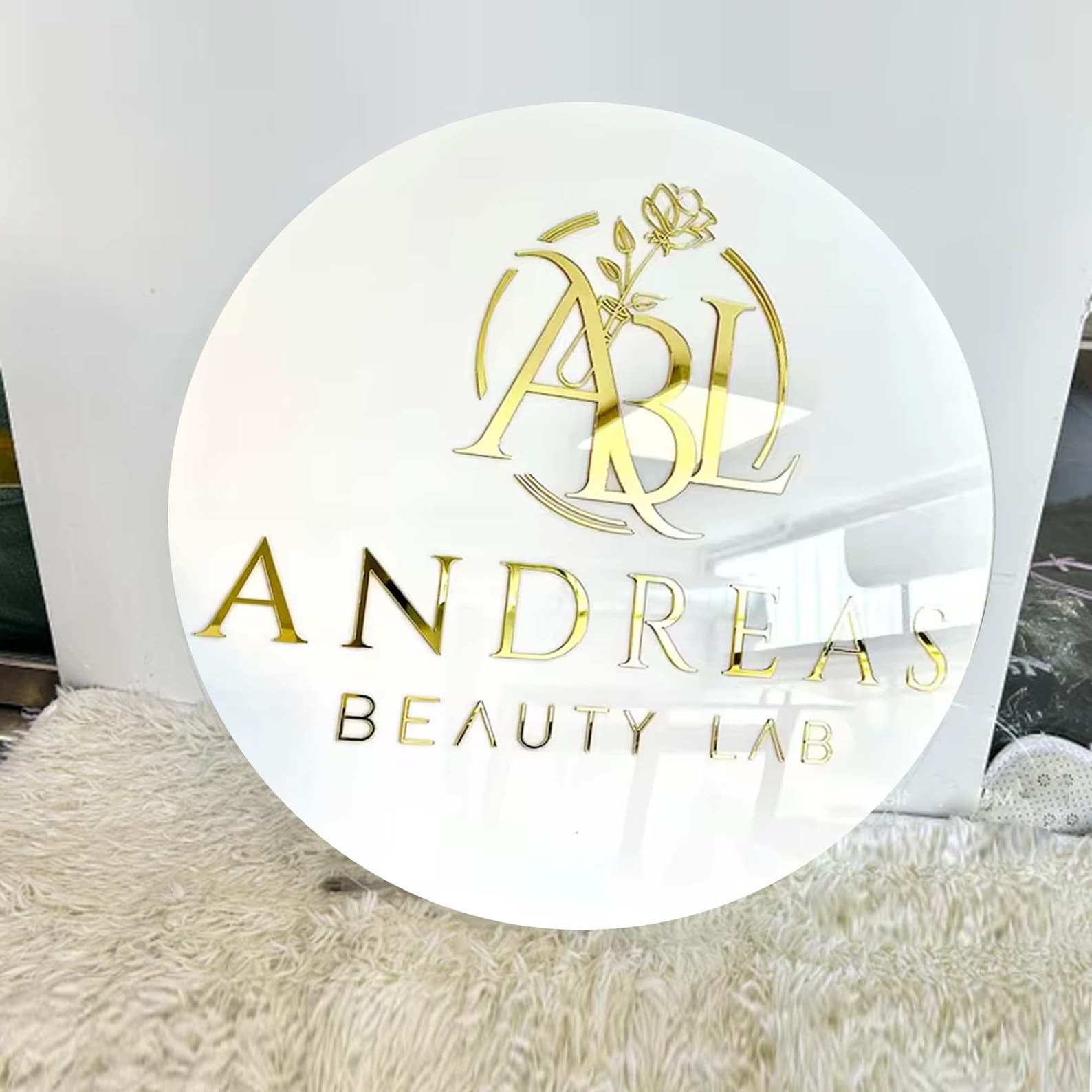Personalized Round Acrylic Business Logo Sign | Acrylic Business ...