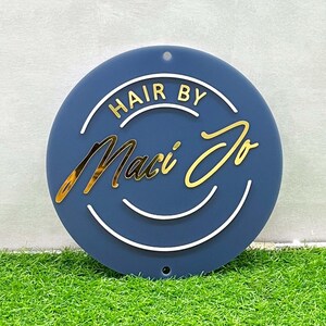 Custom Round Acrylic Business Logo Sign Acrylic Business Signage Custom ...