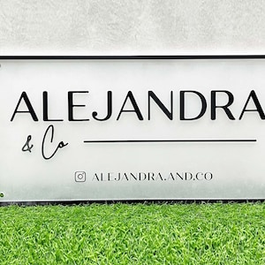 3D Rectangular Backlit Business Sign Wall | Custom LED Logo Sign ...