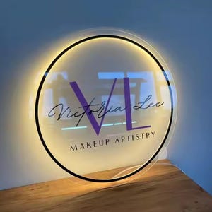 Acrylic LED Business Logo Sign | Acrylic Light up Signage | Custom ...