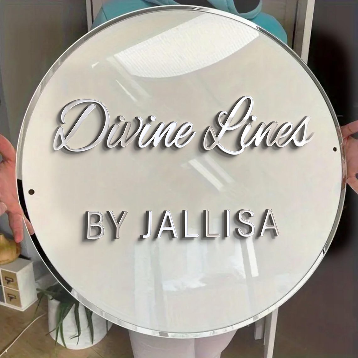 Large Custom 3D Round Acrylic Business Logo Sign | 3D Acrylic Business ...
