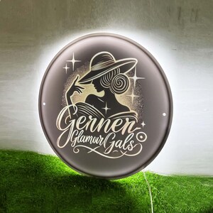 Custom Round Acrylic Backlit Business Logo Sign | Personalized Acrylic ...